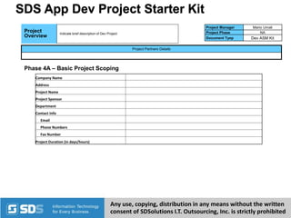 SDS App Dev Project Starter Kit | PDF