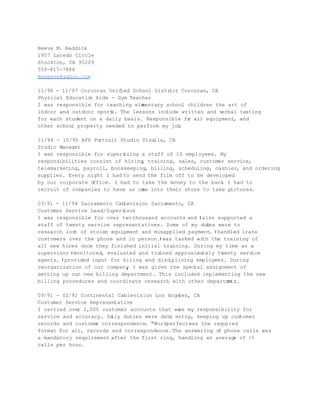 Neeve (1) | PDF | Resume Writing and Advice | Job Search