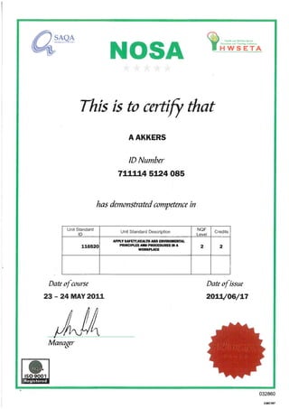 NOSA ASHEPP AC Akkers | PDF