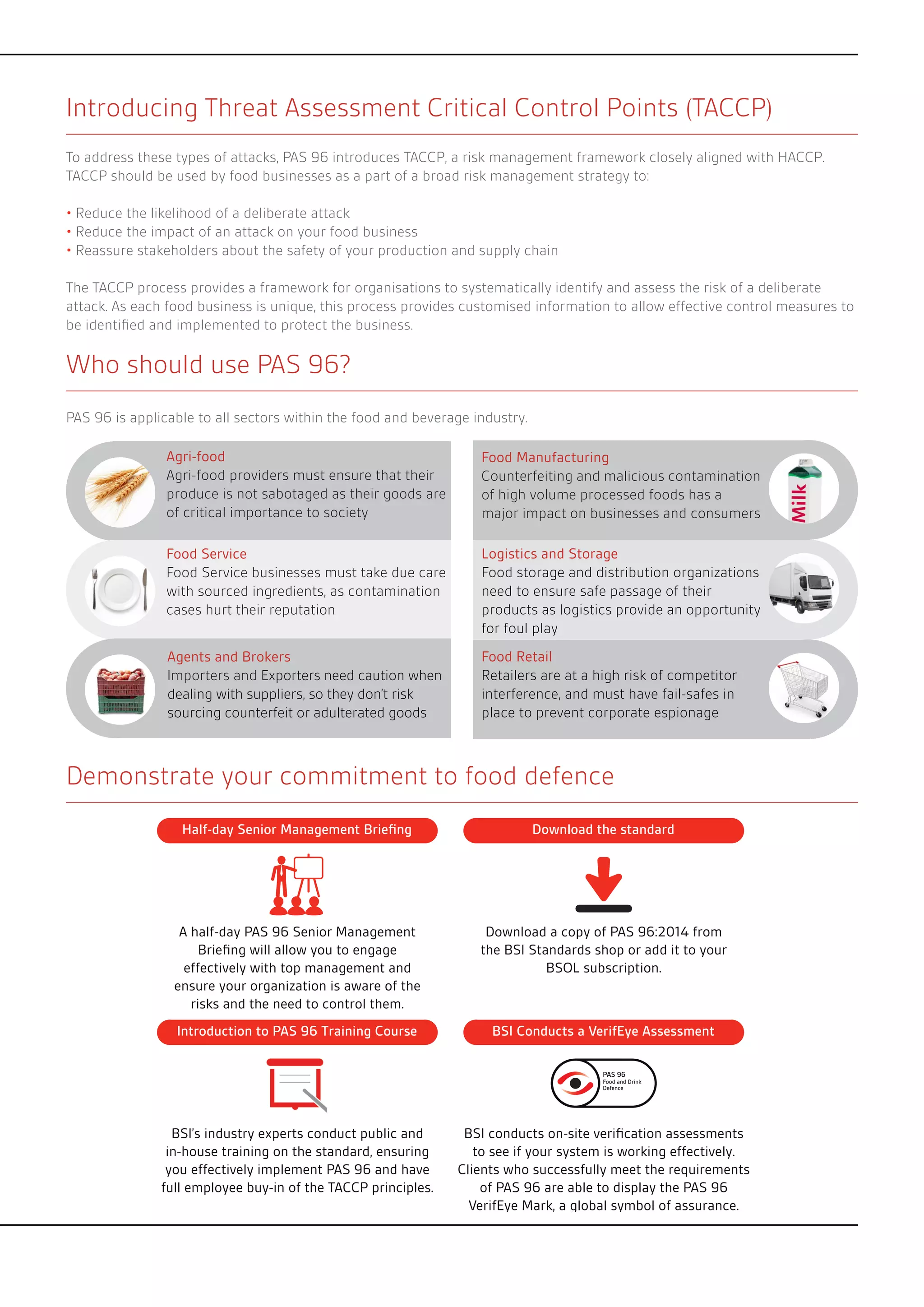 PAS 96 Food and Drink Defence Brochure | PDF