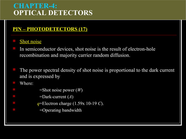 fiber-optics-communications-optical-detectors | PPT | Cameras and ...