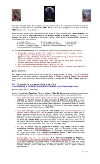 Our Planet Earth is FAST deteriorating ..! What more can we do to SOLVE ...