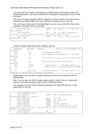 BlackHat_DC_2011_Avraham_ARM Exploitation-wp.2.0 | PDF