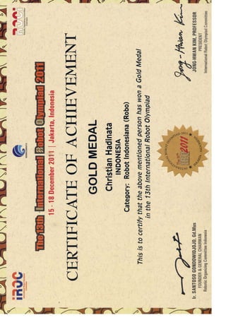 Gold Medal IRO2012 | PDF