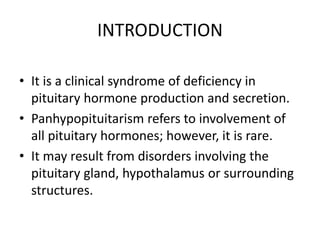 Hypopituitarism | PPTX