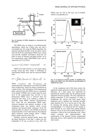 using FROG for the optimization of thermal lensing Femtosecond laser | PDF