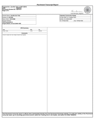 TCC Transcript | PDF