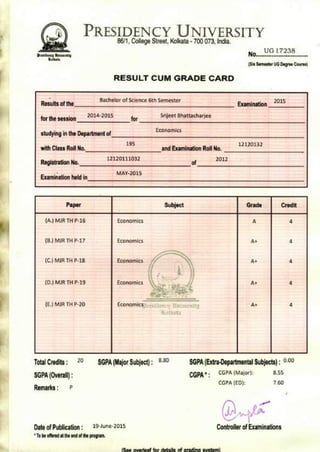Graduation Marksheets | PDF