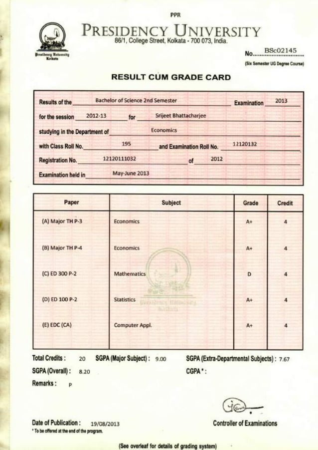 Graduation Marksheets | PDF