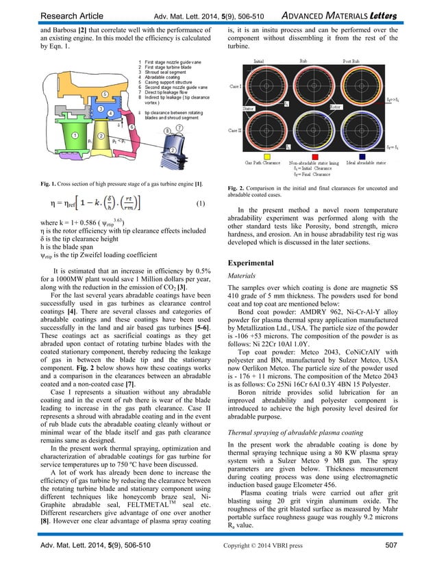 Abradable coatings paper | PDF