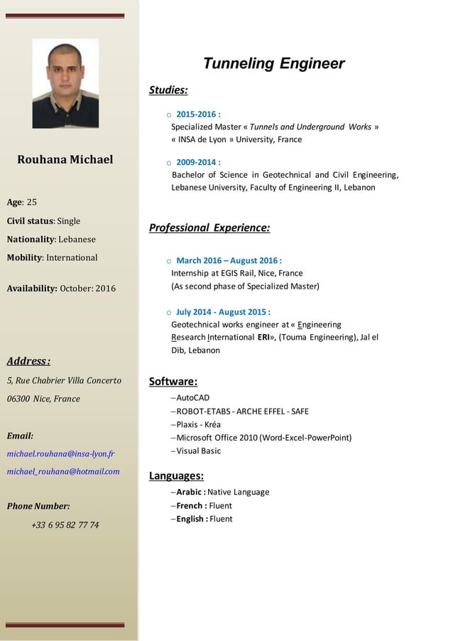 Michael Rouhana-CV 2016 | DOCX