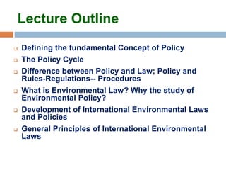 Lecture-1 Understanding of Environmental Policy | PPTX