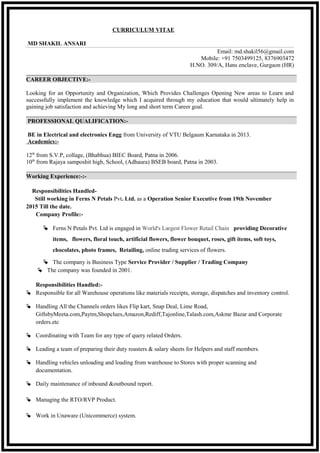 shakil Resume. | PDF