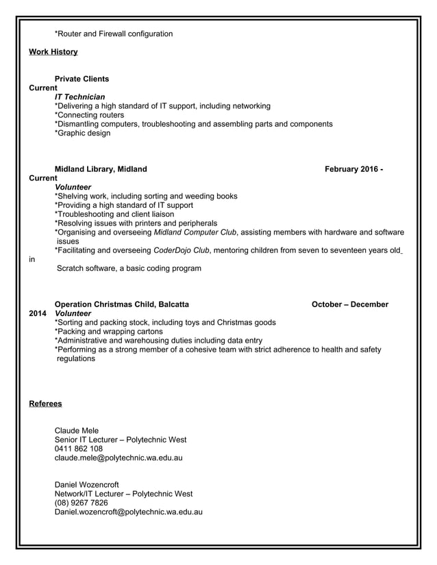 Quentin Mitchell resume | PDF