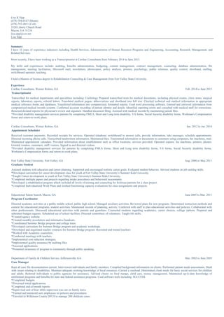 Lisa K Sipp (2) resume dol | DOC