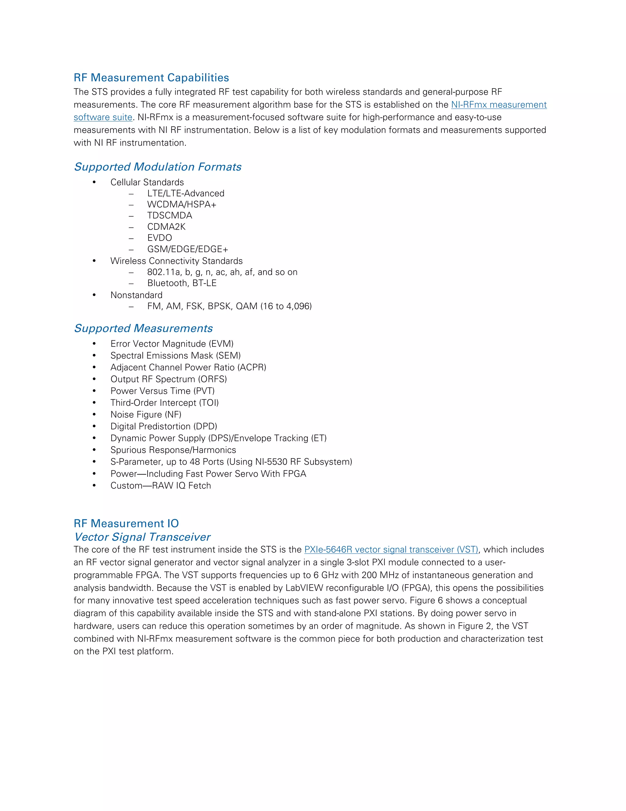 STS Characterization to Production Test | PDF