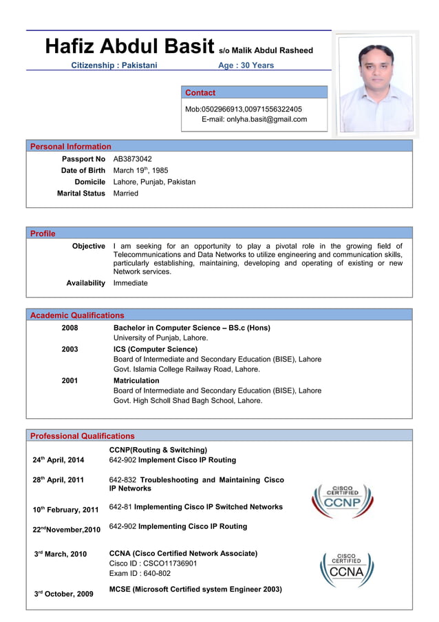 CV-Abdul Basit | PDF