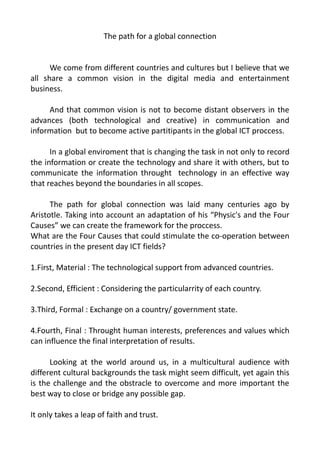 GLOBAL CONNECTION TEXT | PDF