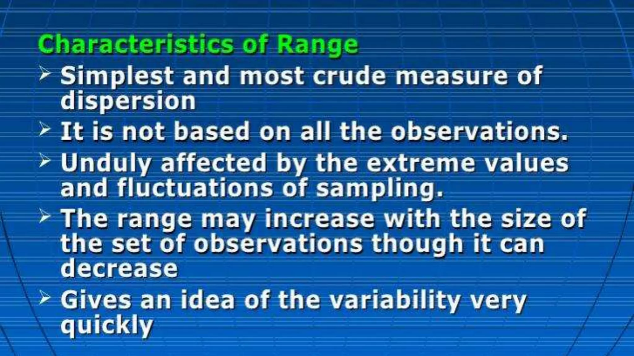 Measures Of Dispersion Range Quartile Deviation Mean Deviation Ppt