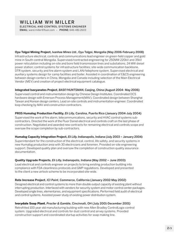 William Miller Resume Feb, 2016 | PDF