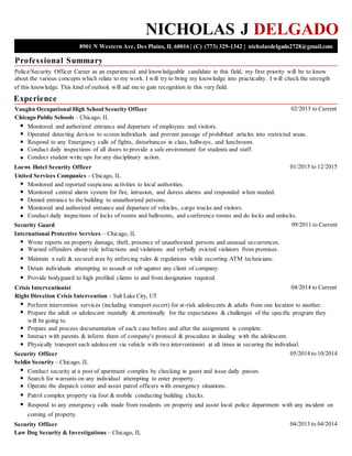 Nicholas J Delgado Resume | DOCX