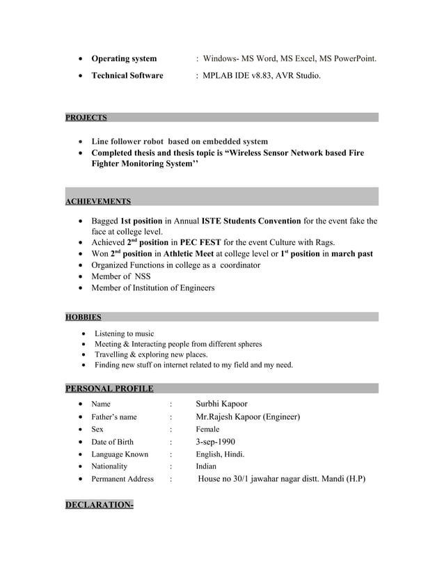 surbhi resume | PDF