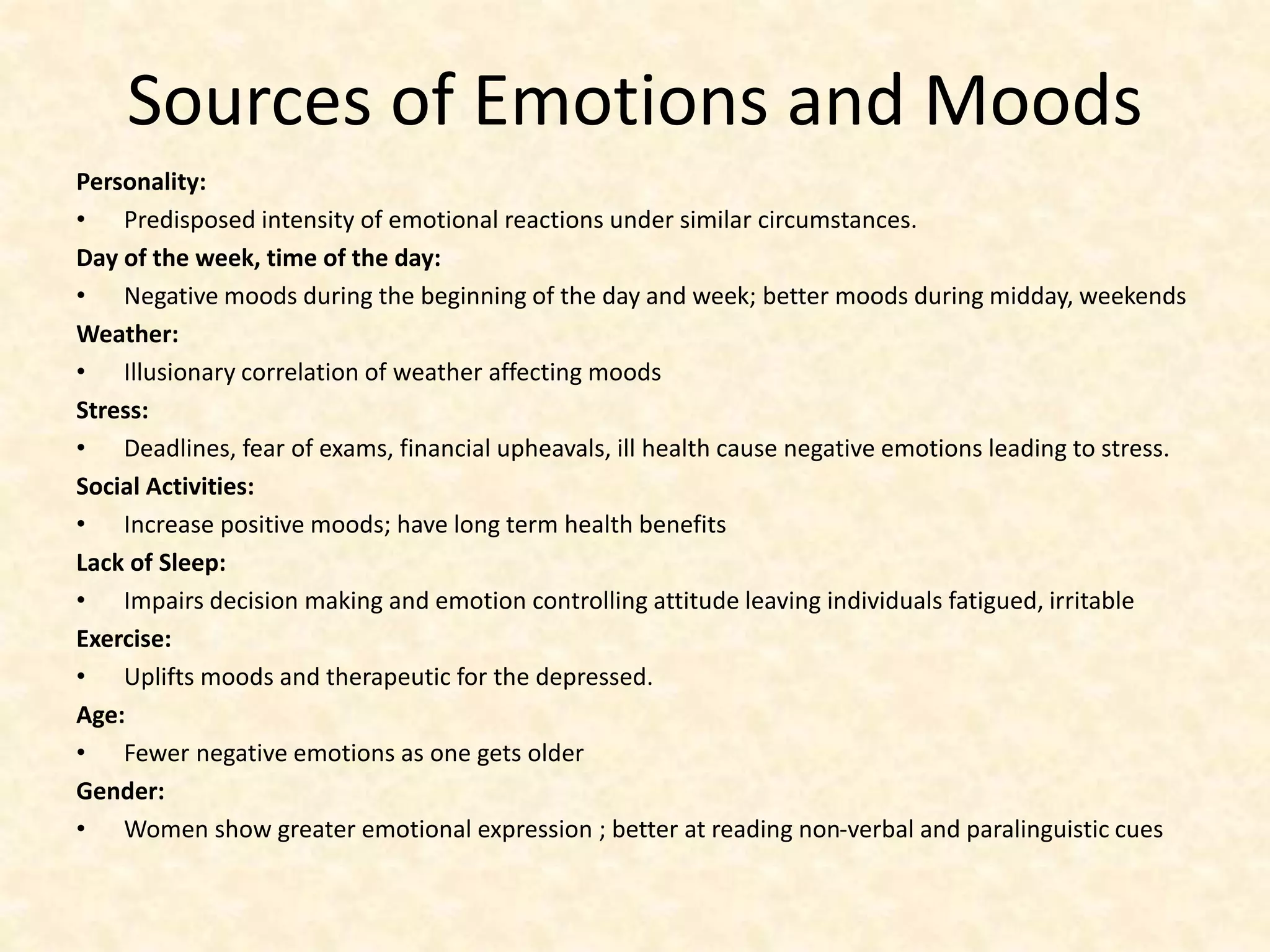 Emotions and Moods | PPTX