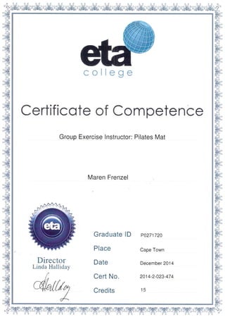 Pilates Certificate | PDF