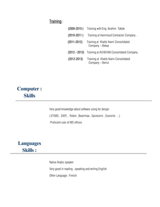 ali abdallah -cv . | PDF