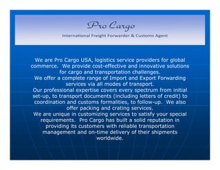 PC Pro Cargo USA - CJ | PDF
