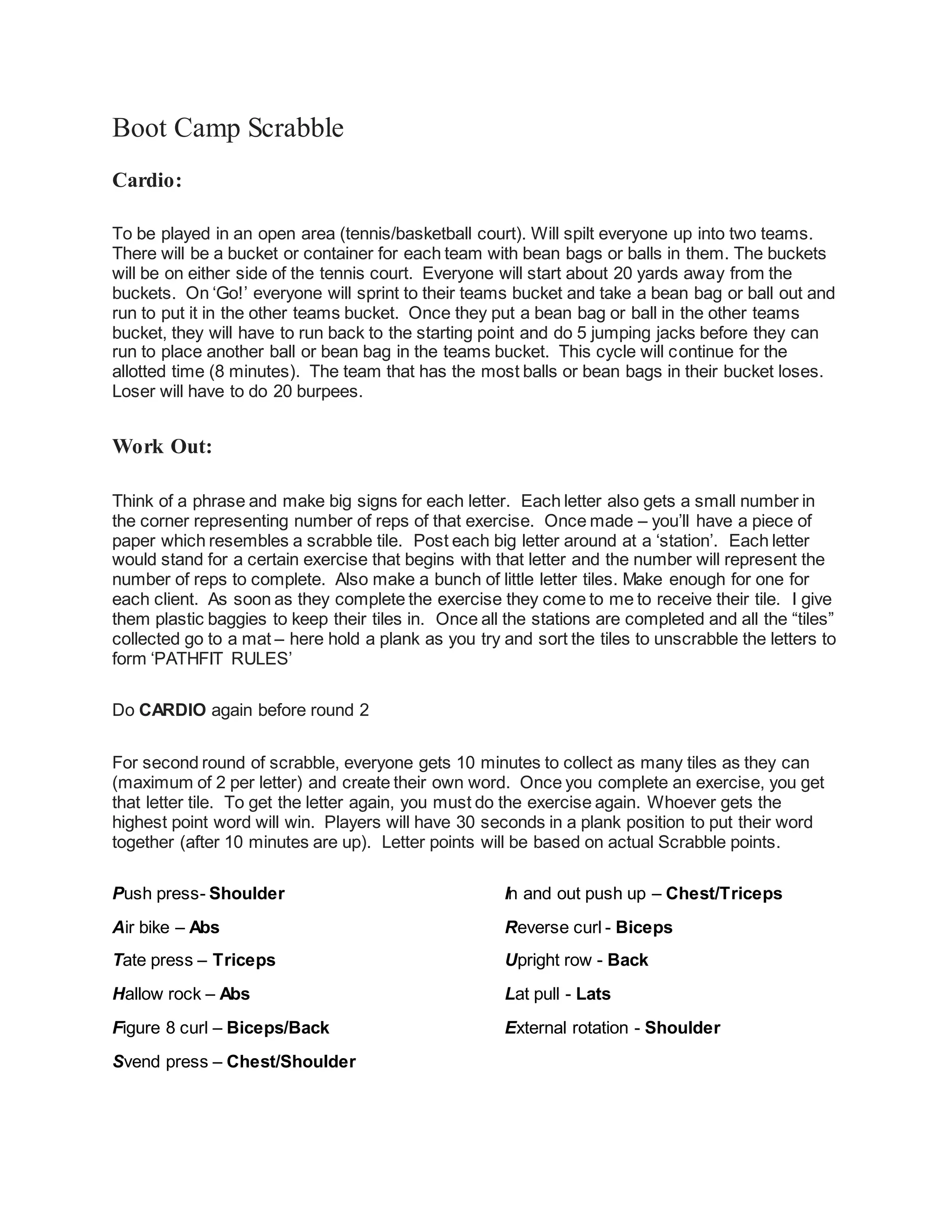 10-21-15 Upper Body Scrabble | DOCX | Board Games and Puzzles | Games ...