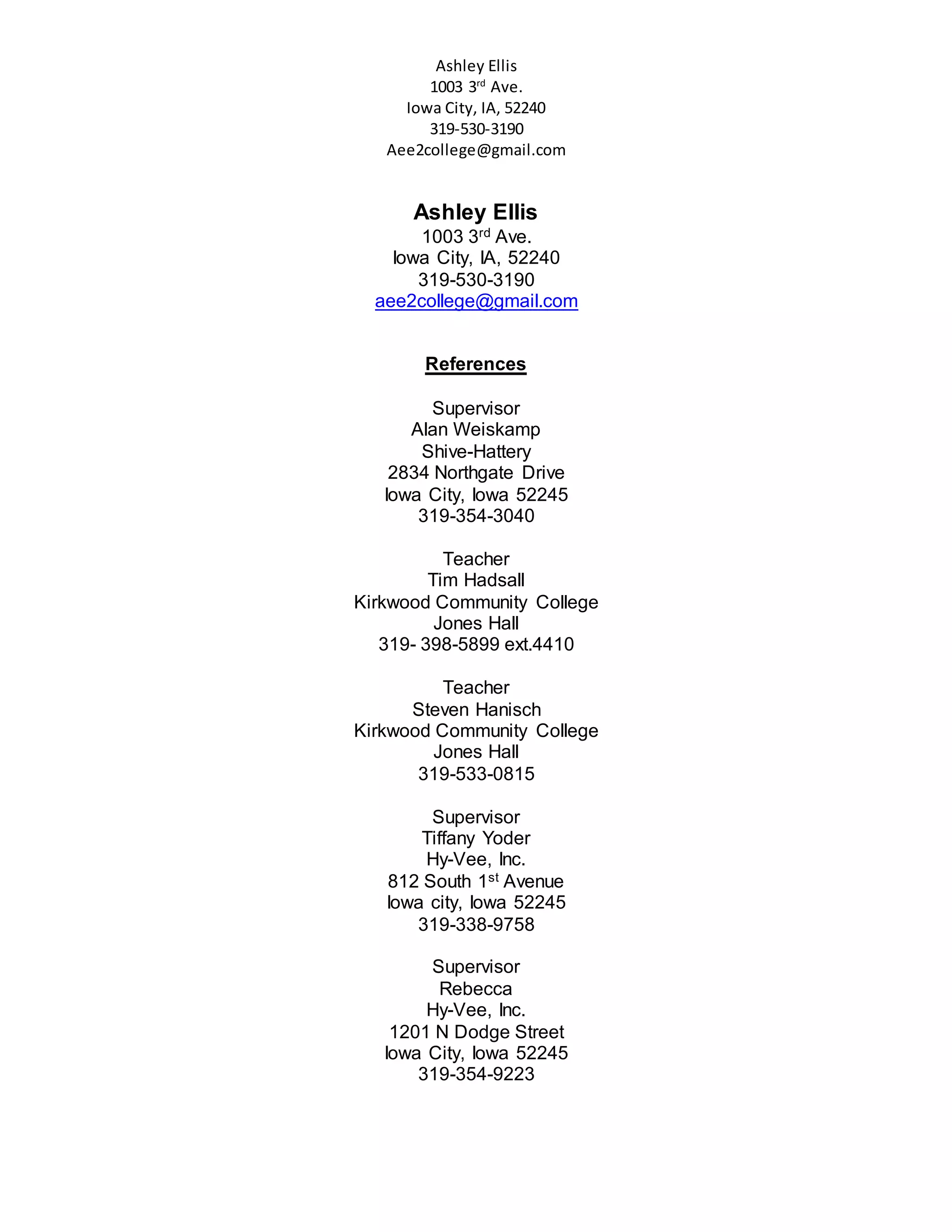 Ashley Resume | DOCX