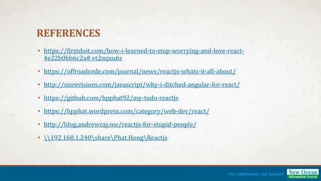 [Final] ReactJS presentation | PPTX