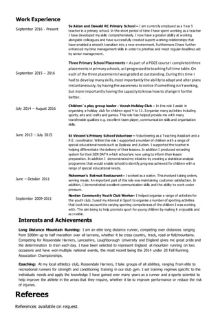 CV September 2016 | DOCX