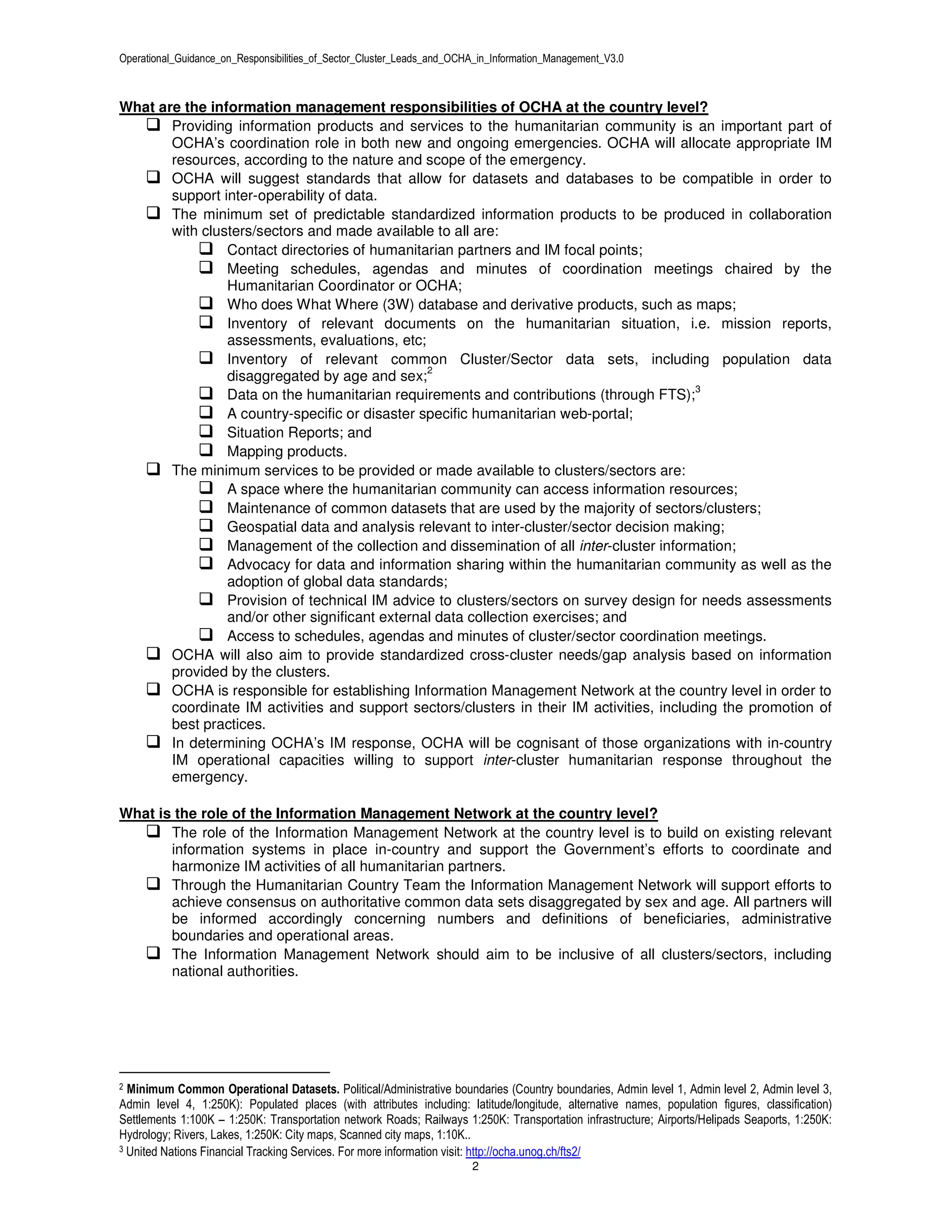 IASC Operational Guidance on Responsibilities of Sector Cluster Leads ...