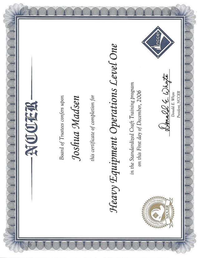 NCCER Heavy Equipment Op. Level 1 | PDF