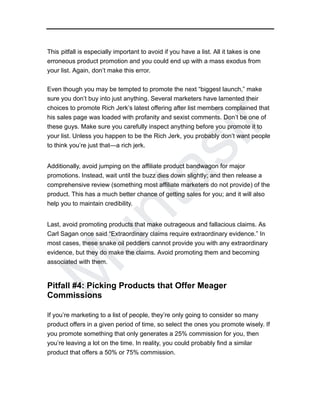 THE 7 MOST COMMON MISTAKES MADE IN AFFILIATE MARKETING | PDF