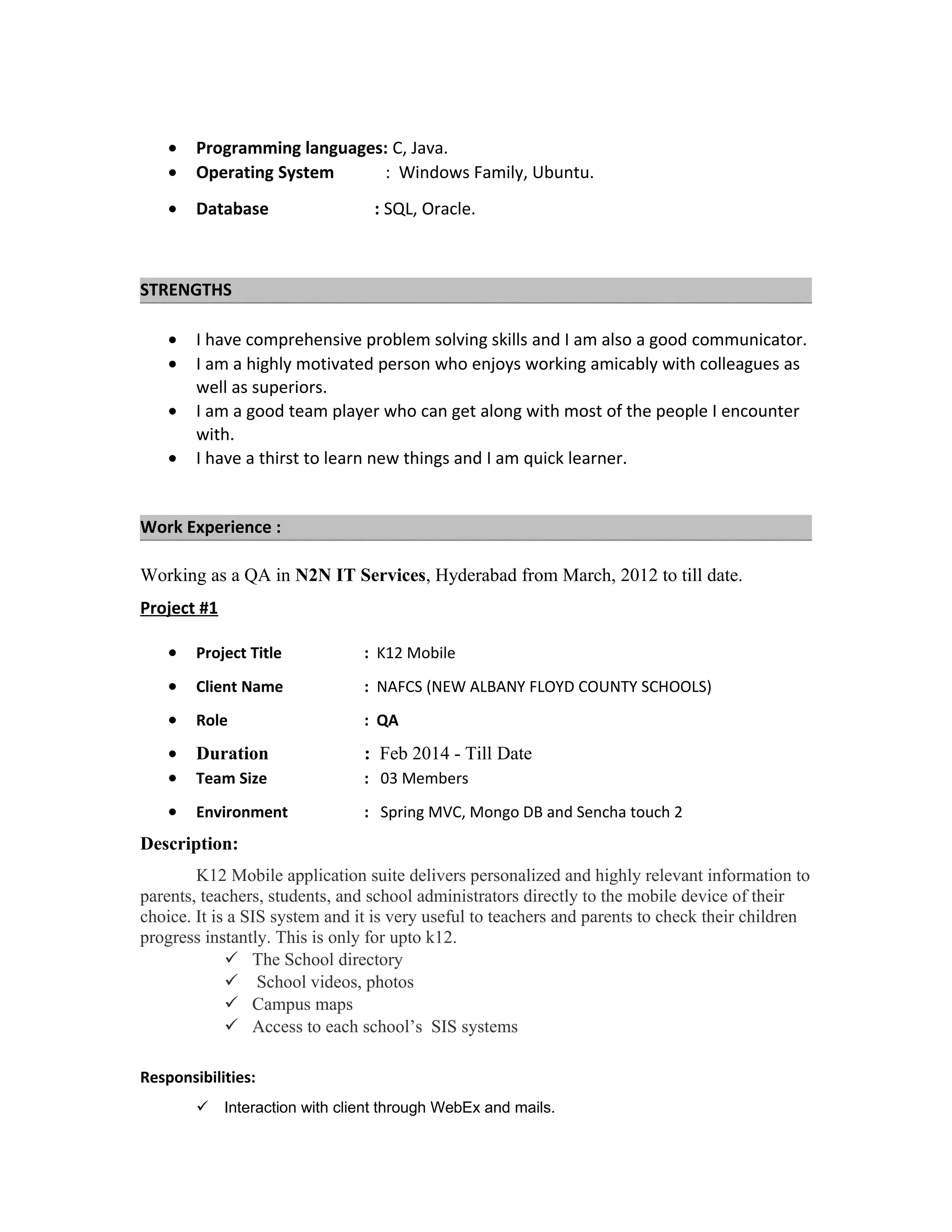 Arun_Resume | DOC
