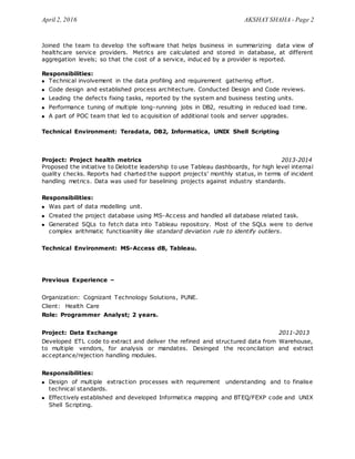 Resume - DWBI - 5years - Akshay Shaha | PDF