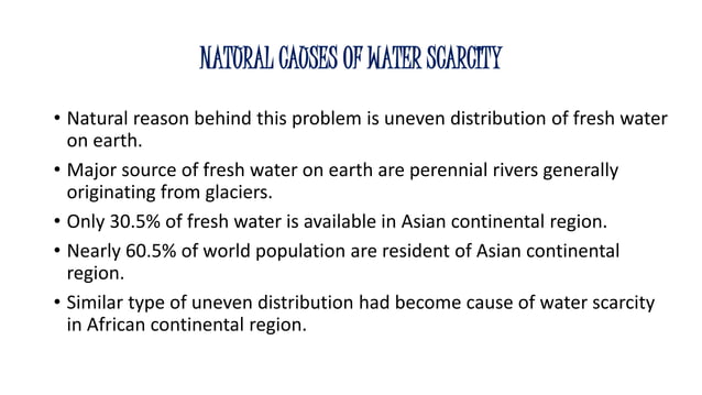 water scarcity | PPT