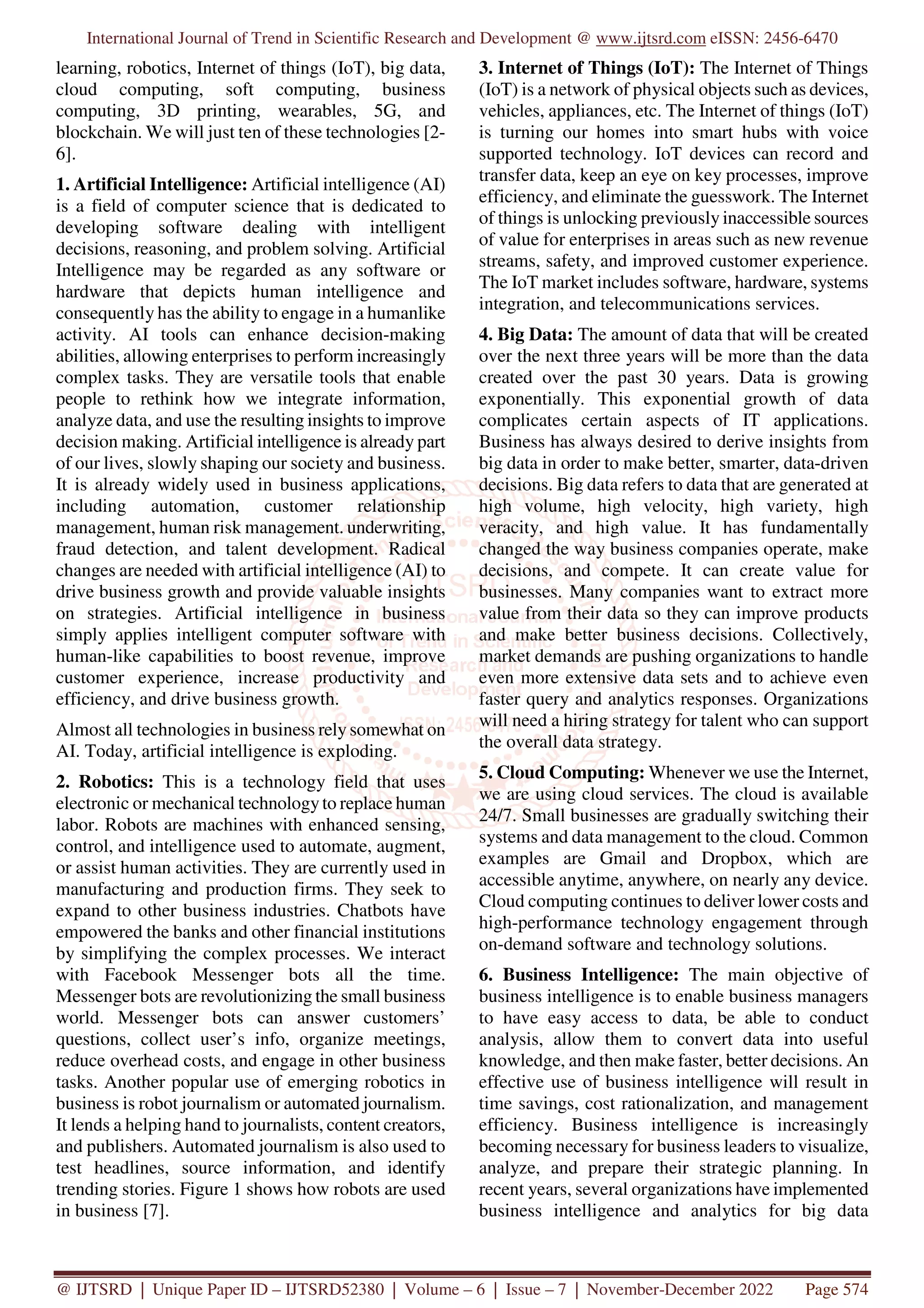 Emerging Technologies in Business | PDF