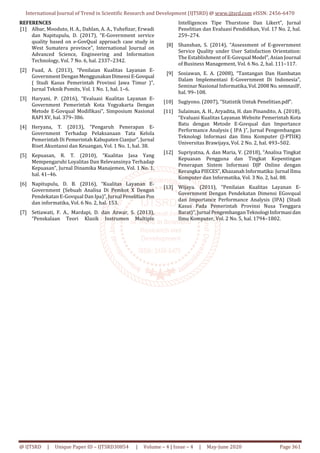 Evaluation of the E Government Quality of Services Case Study X City Government | PDF