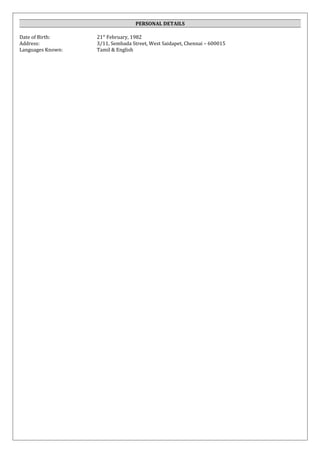 Karthik Updated Resume | DOC | Human Resources | Business