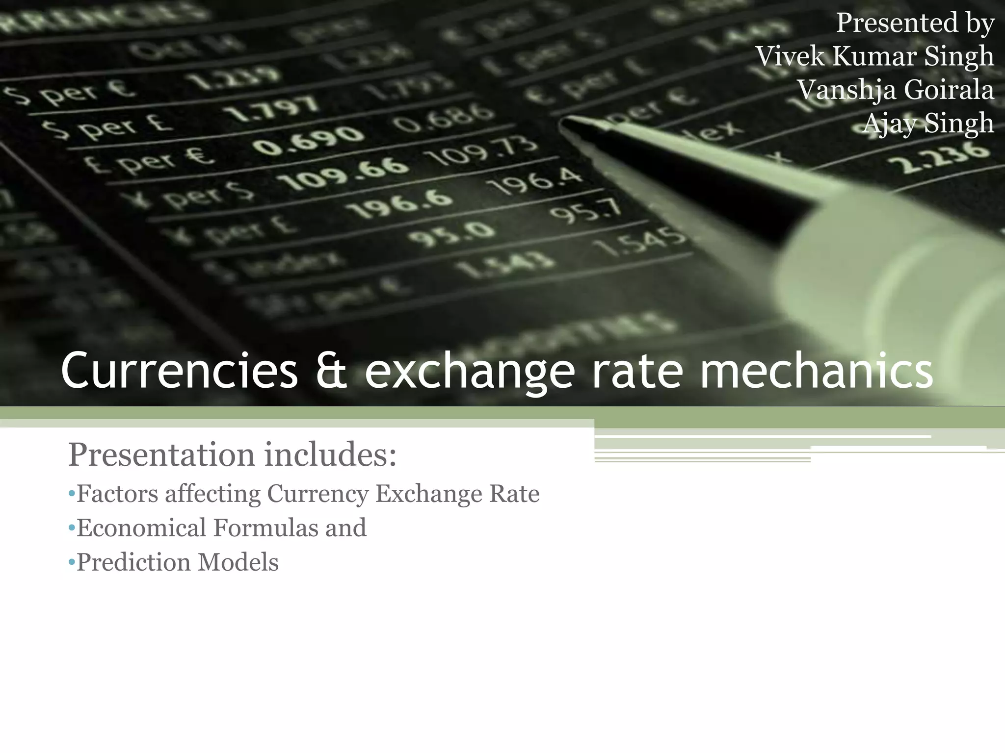 Currency Presentation - Econ | PPTX | Currencies | Economy