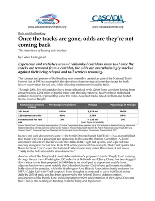 Rails and Railbanking | PDF