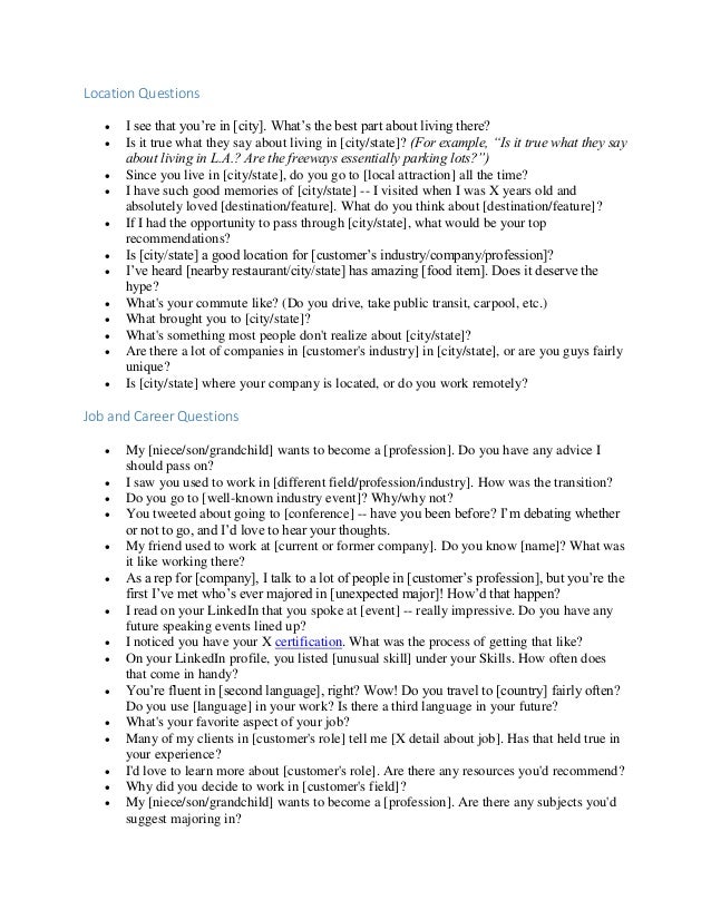 65 Instantly Memorable Rapport Building Questions To Ask Your Customers