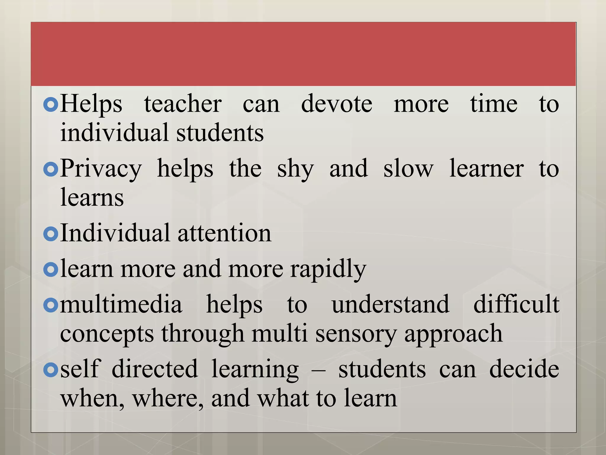 Computer Assisted Instruction (CAI) | PPTX