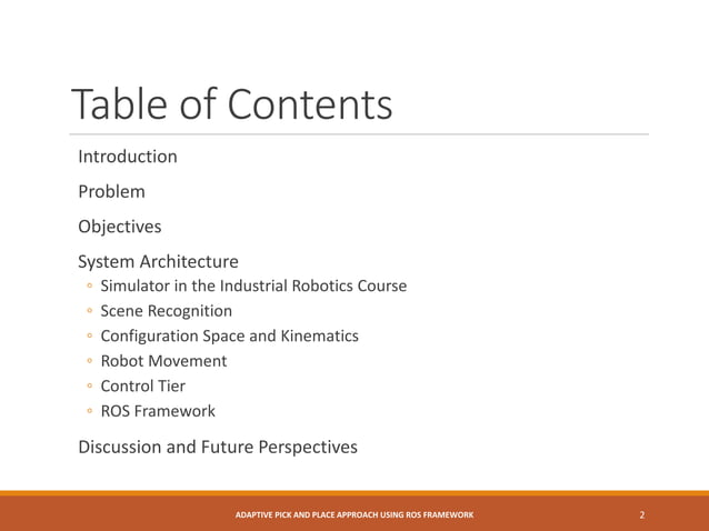 Modular Pick and Place Simulator using ROS Framework | PPTX | Operating Systems | Computer ...