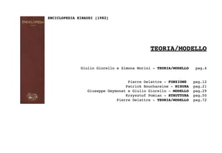 Teoria_modello - Enciclopedia Einaudi [1982] | PPT