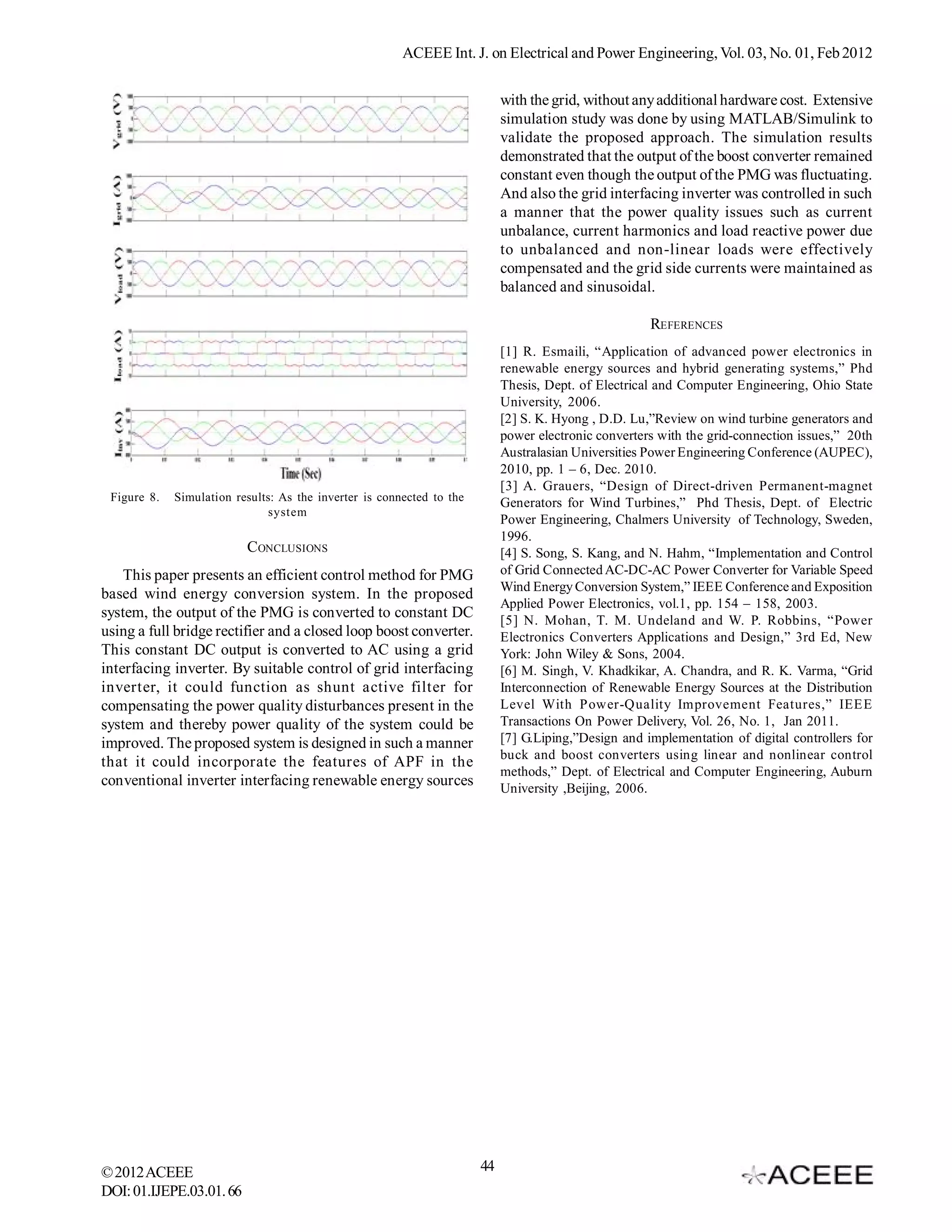 An Efficient PMG based Wind Energy Conversion System with Power Quality ...